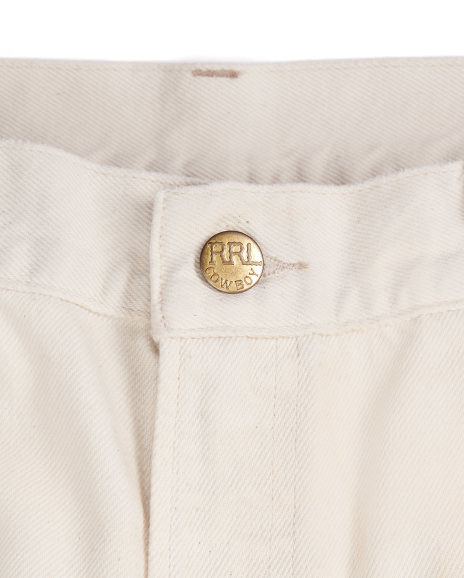 修身补丁自然色牛仔裤